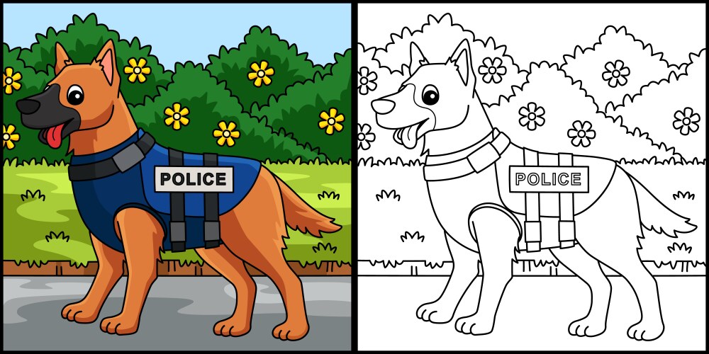 Cartoon Police Dog Vector Images (over 830)