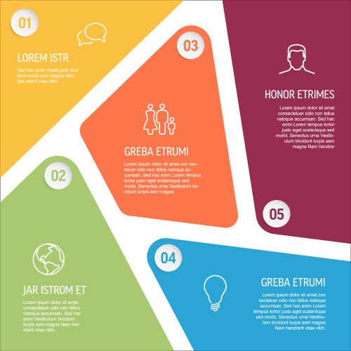Abstract infographic template with 4 steps Vector Image