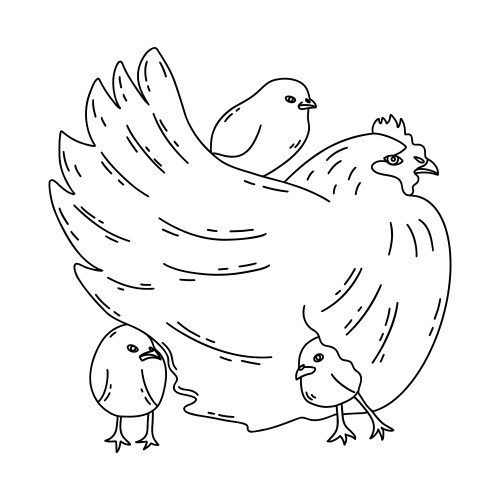 Chicken clipart black and white Vector Images & Graphics for Commercial ...