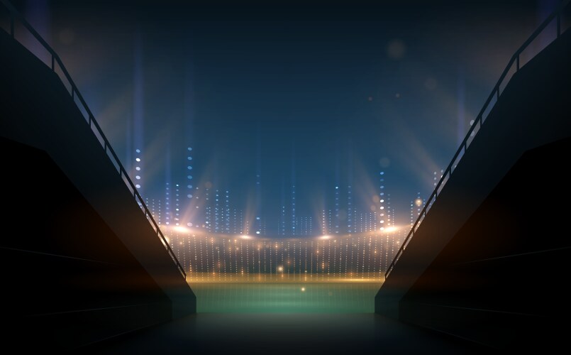 Abstract background stadium stage hall Royalty Free Vector