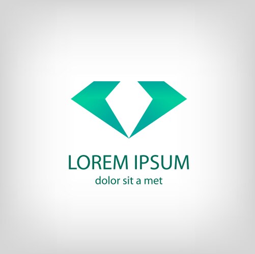 Diamond prism logo icon shapes Royalty Free Vector Image