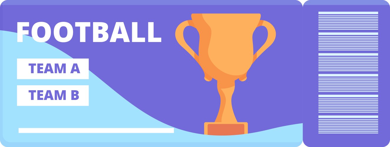 Small football ticket icon cartoon receipt Vector Image