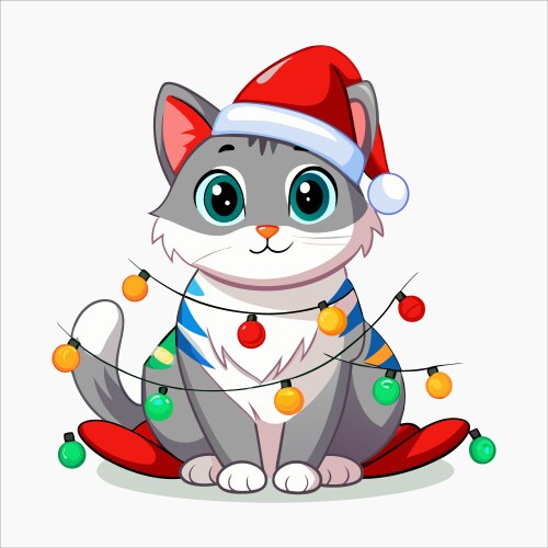 Christmas Cat Vector Images (over 12,000)