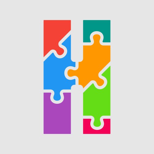 Puzzle set3 Royalty Free Vector Image - VectorStock