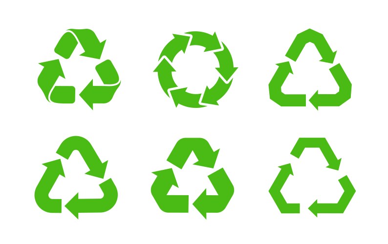 Reduce reuse recycle text logo banner Royalty Free Vector