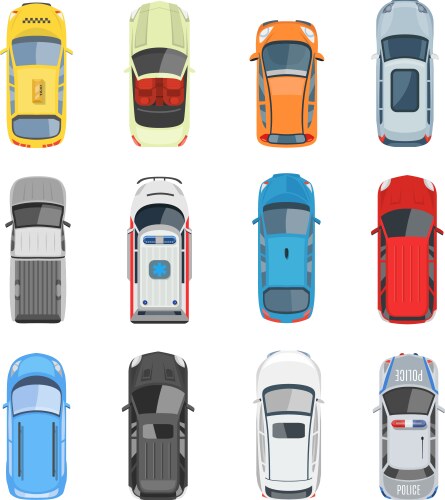 Cartoon Car Top View Vector Images (over 1,500)