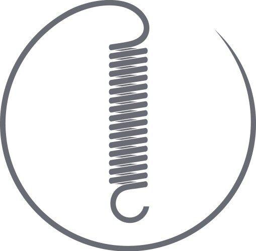 Spiral spring or swirl line icon Royalty Free Vector Image