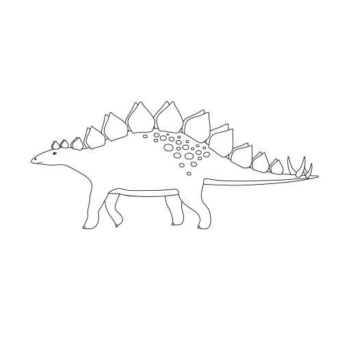 Simple Dinosaur Outline Vector Images (over 670)