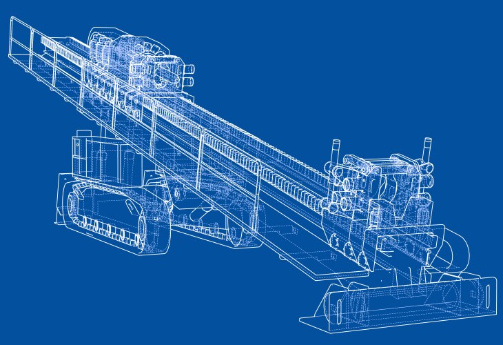 Pile drilling machine Royalty Free Vector Image