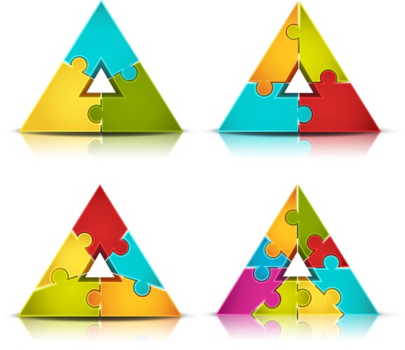 Triangle shaped objects educational task Vector Image