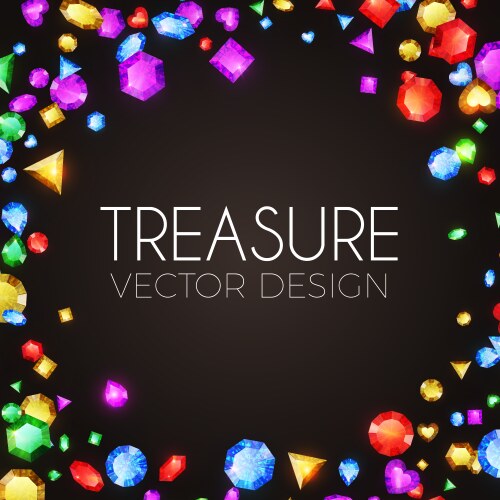 Falling down gems shiny diamonds expensive Vector Image