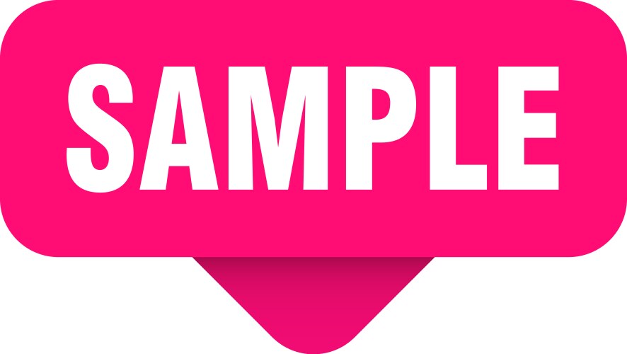 Sample sticker sample sign on transparent Vector Image