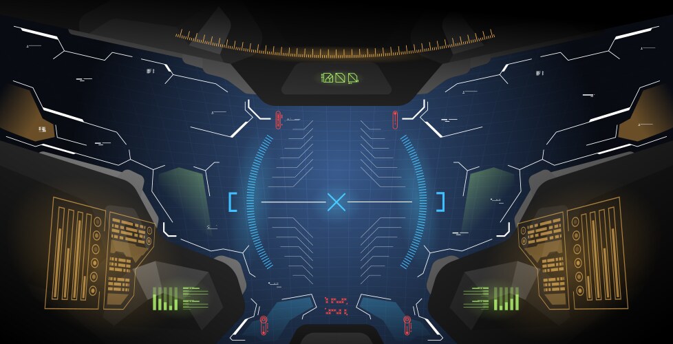 Optical head-mounted display Royalty Free Vector Image
