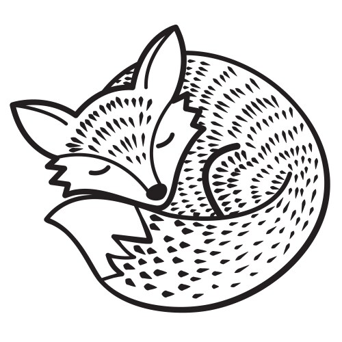 Black And White Fox Vector Images Graphics For Commercial Use