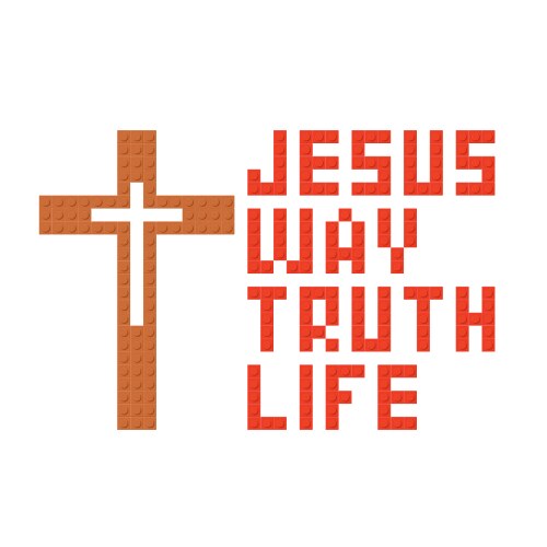 Jesus - the way truth life Royalty Free Vector Image