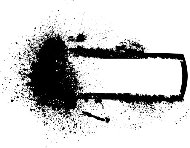 Abstract banner paintbrush and ink splash Vector Image