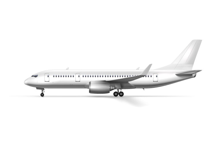 Airplane side view composition Royalty Free Vector Image