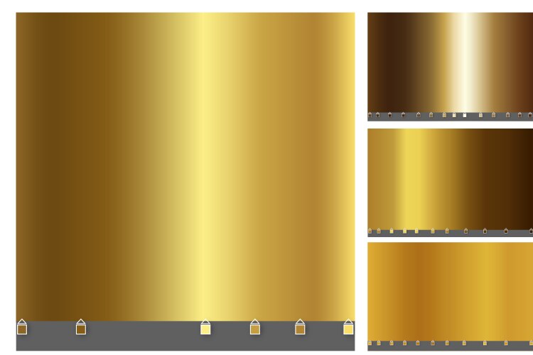 Set of gold gradient banners templates or website Vector Image