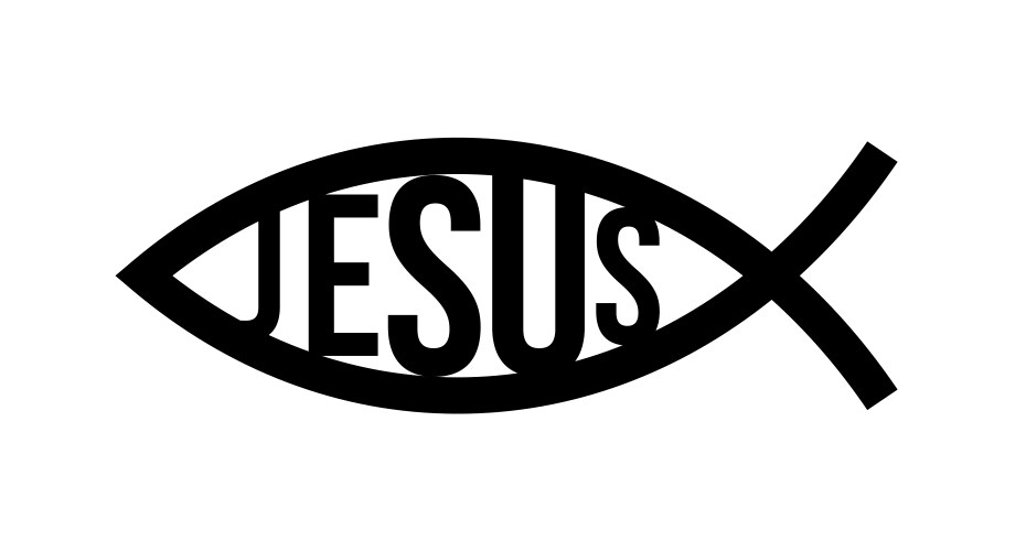 Christian Ichthys Fish Symbol Royalty Free Vector Image