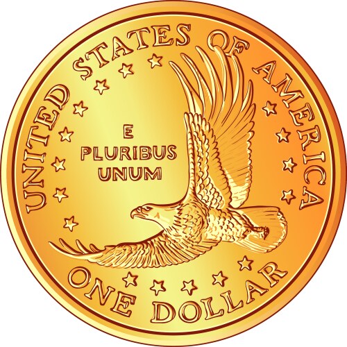 Old gold coin Royalty Free Vector Image - VectorStock