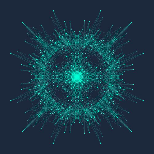 Quantum computing concept deep learning Royalty Free Vector