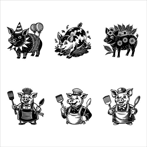 Pig Slaughter Vector Images (55)