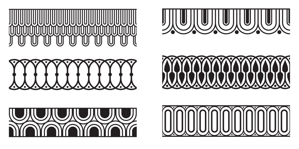 Art deco seamless patterns 16 geometrical Vector Image