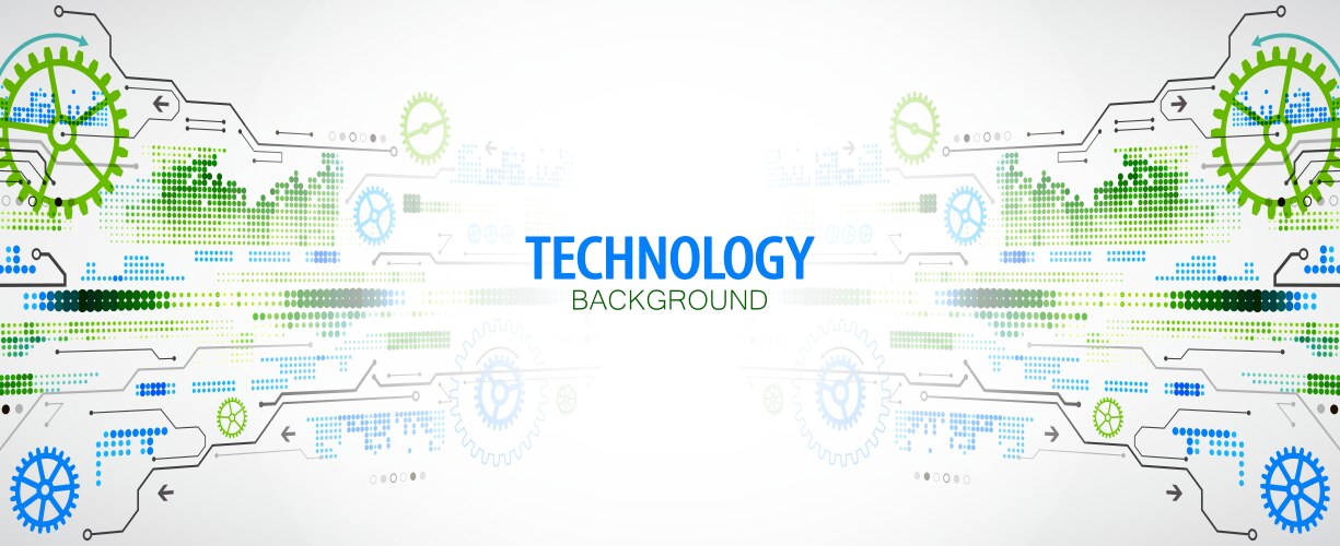 Digital network technology automation Royalty Free Vector