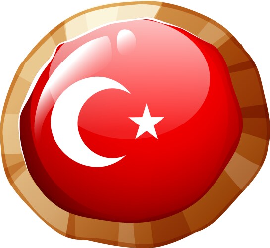Turkey Flag Button Vector Images (over 1,000)