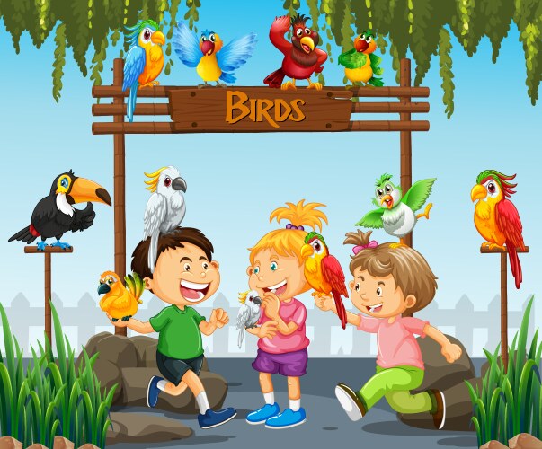 Cartoon birds Royalty Free Vector Image - VectorStock