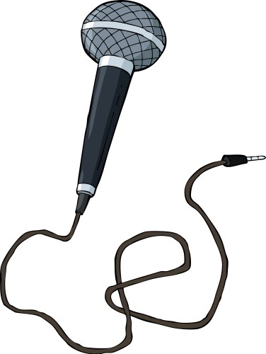Cartoon doodle microphone Royalty Free Vector Image