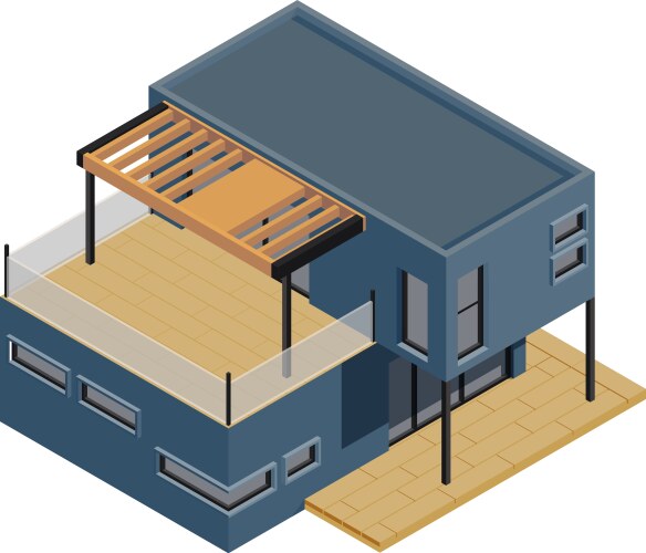 Modular construction icon set Royalty Free Vector Image