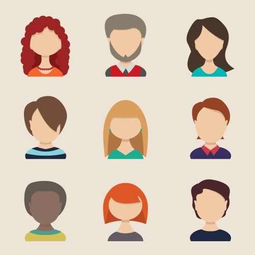 People icons for your design Royalty Free Vector Image