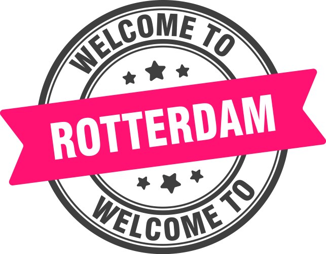 Welcome to rotterdam stamp round sign Royalty Free Vector