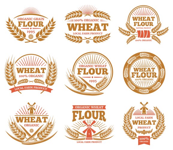 Set of 4 old labels Royalty Free Vector Image - VectorStock
