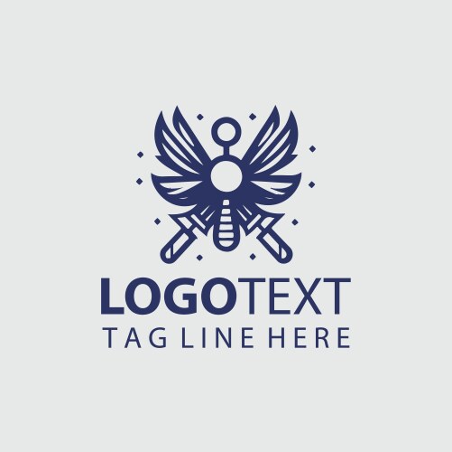 Shuttle badminton logo Royalty Free Vector Image