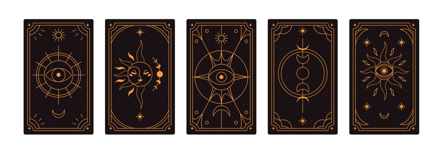 Reverse side of a tarot cards batch pattern Vector Image
