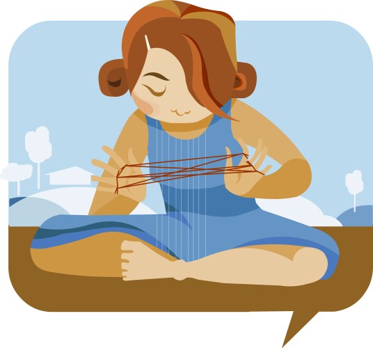 Child Playing Alone Clipart