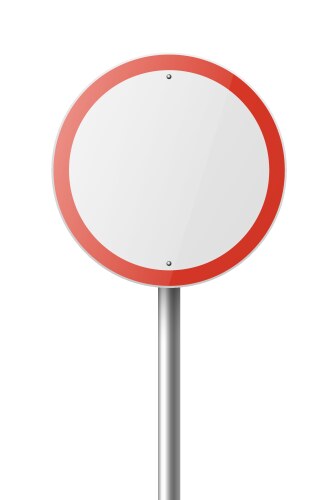 Red and white round prohibition sign icon Vector Image