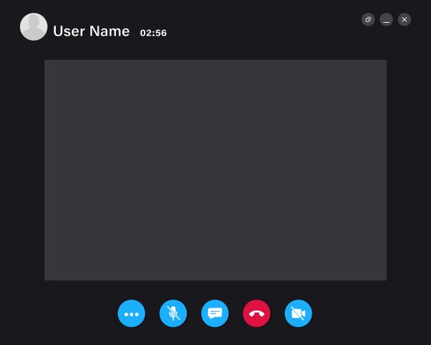 Video call screen template stream web chatting Vector Image