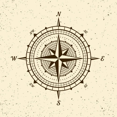 Wind rose - nautical compass Royalty Free Vector Image