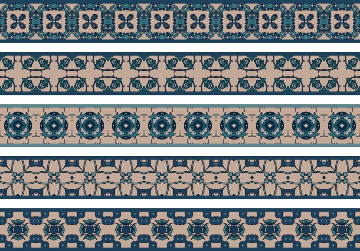 Seamless decorative borders Royalty Free Vector Image