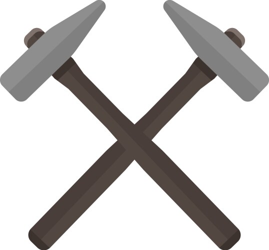 Crossed Hammers Logo Two Crossed Hammers High Res Vector Graphic