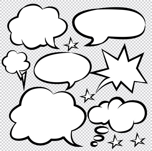 Blank comic book mock up with empty speech bubbles