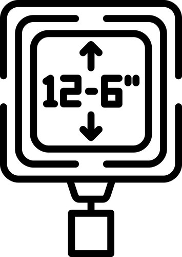 Low Overhead Clearance Warning Sign – Royalty-Free Vector | VectorStock