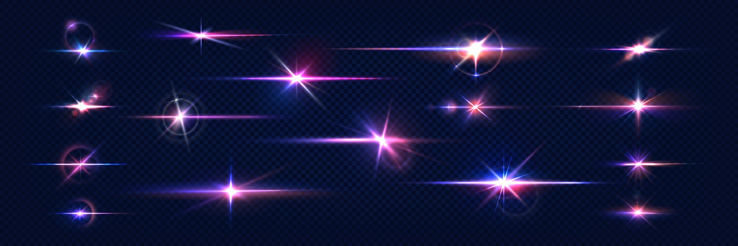Magic light lines with sparkles Royalty Free Vector Image