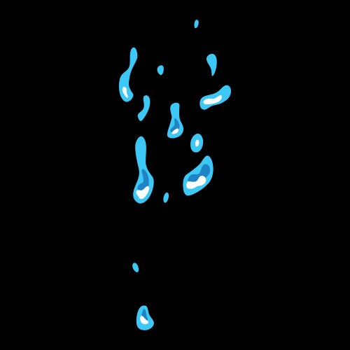 A sprite sheet water trap splash for game Vector Image