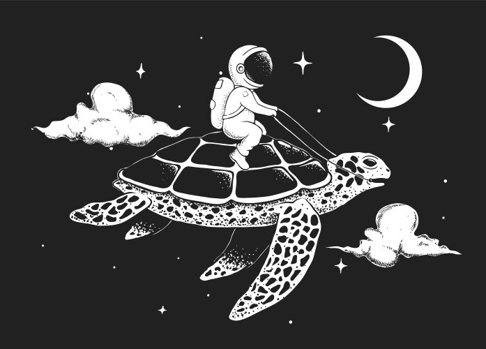 Astronauts In Space Turtle Wallpaper