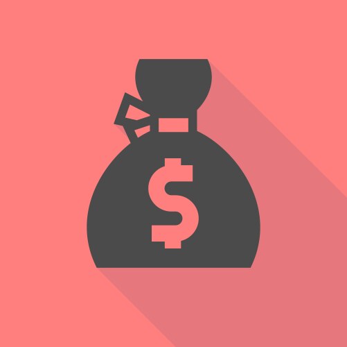 Hand holding money bag with crown Royalty Free Vector Image