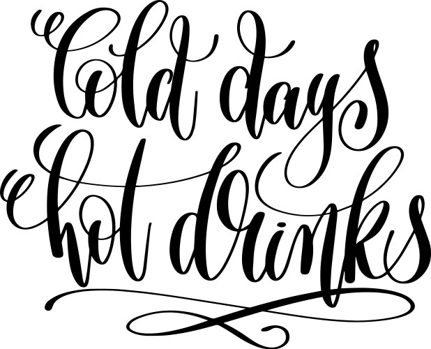 Winter days - handwritten lettering text to Vector Image